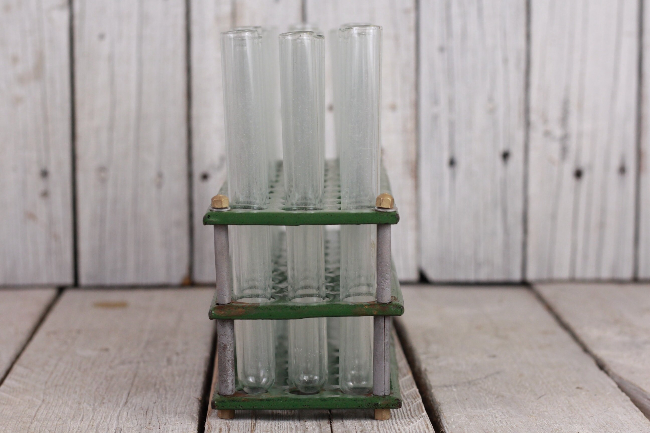 Enameled Test Tube Holder With 30 Glass Test Tubes Vintage - Etsy UK