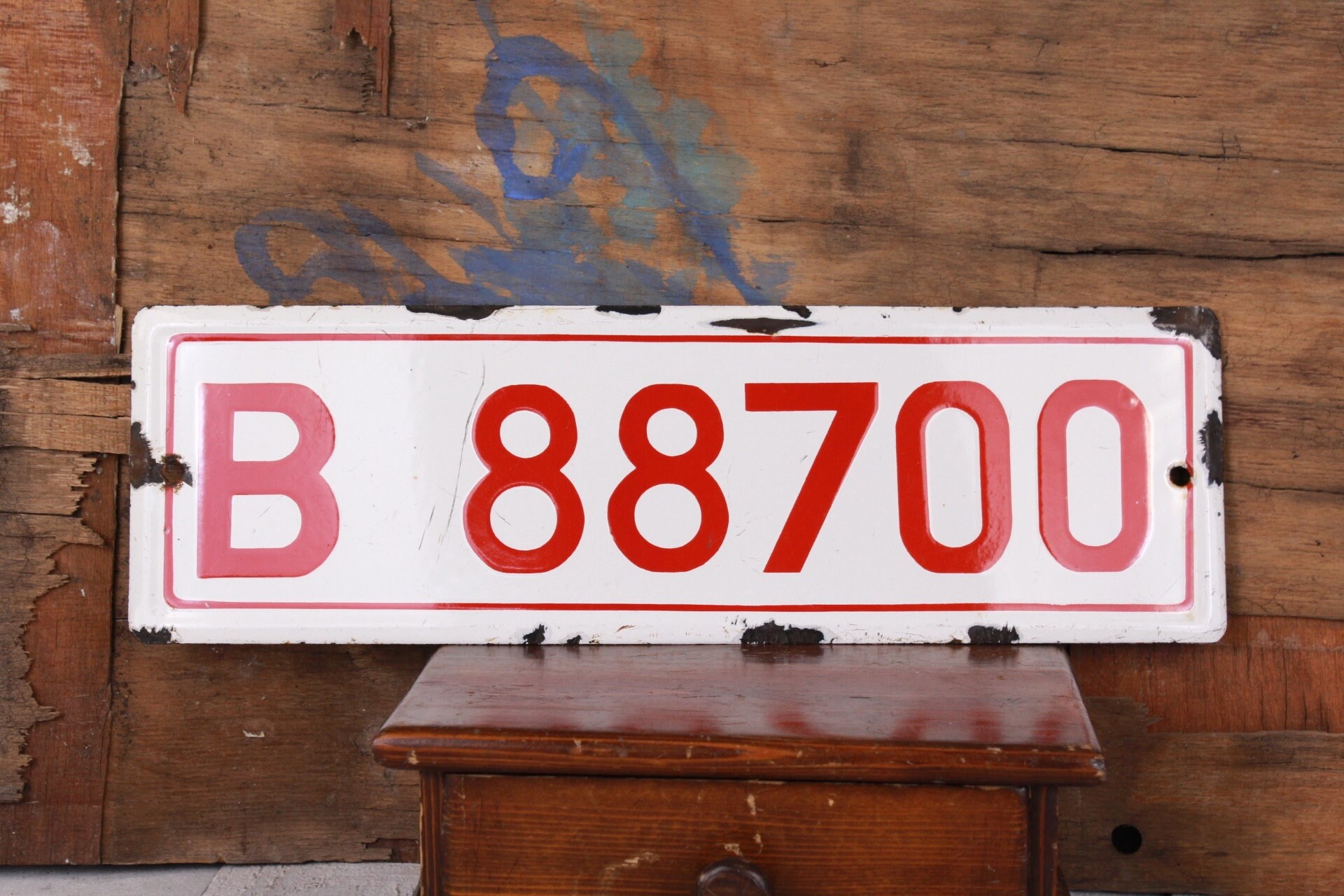Wall Hangings Vintage Military License Enamel Plate Army Registration ...