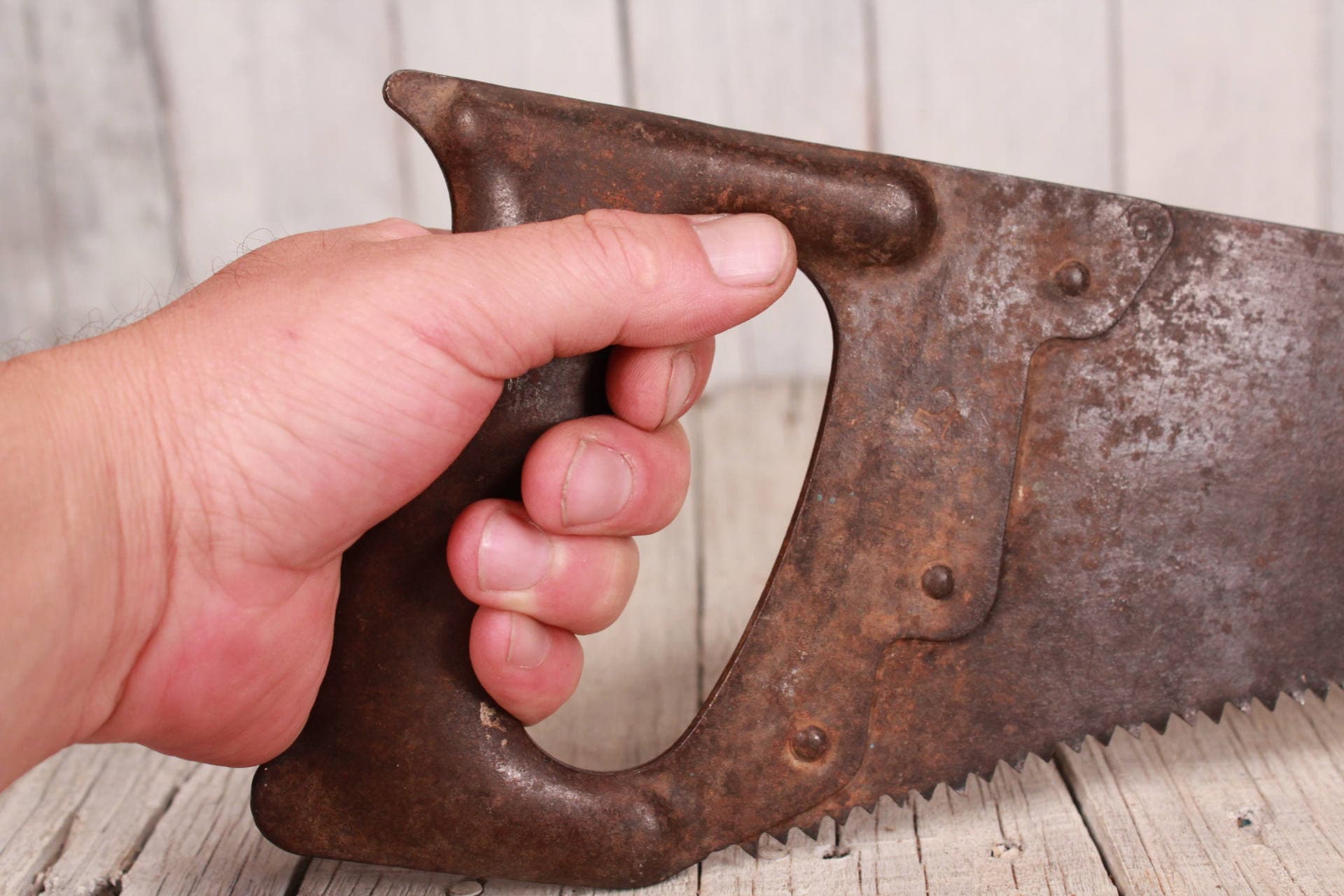 Vintage Hand Saw, Big Saw, Metal Handle Saw, Wood Working Vintage Hand Saw, Big Saw, Metal Handle Saw, Wood Working