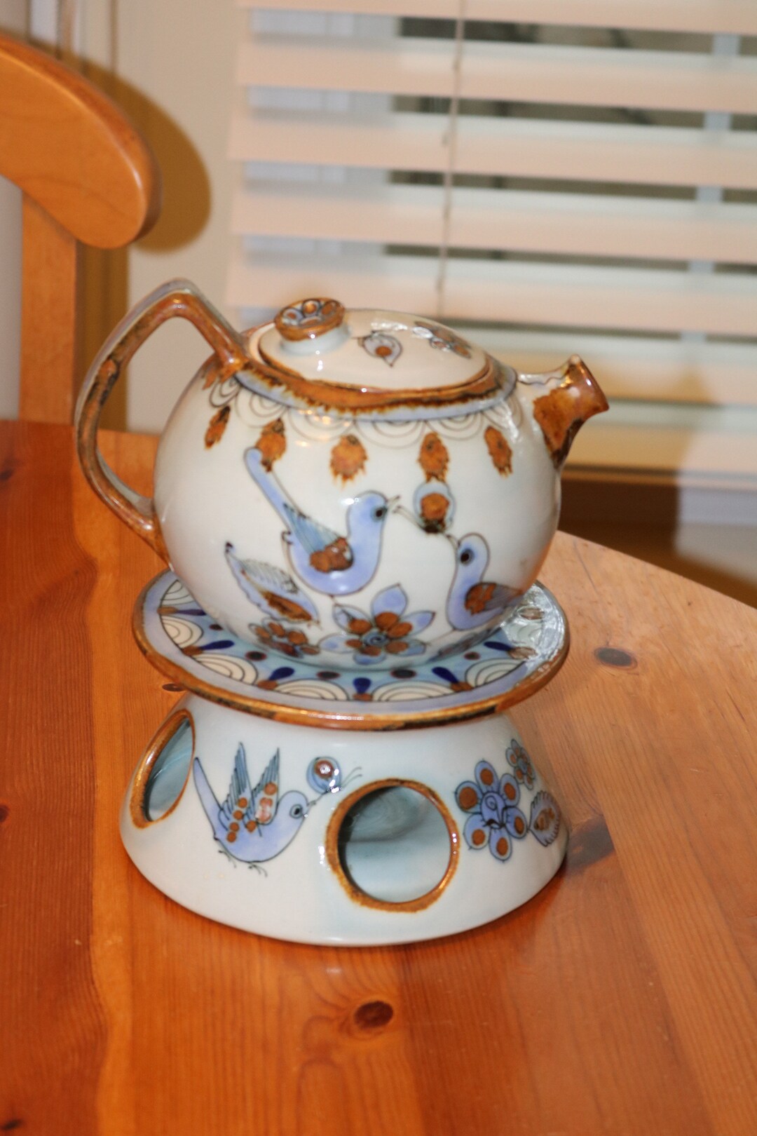 Stunning Teapot and Tea Warmer Ken Edwards El Palomer Tonala Hand ...