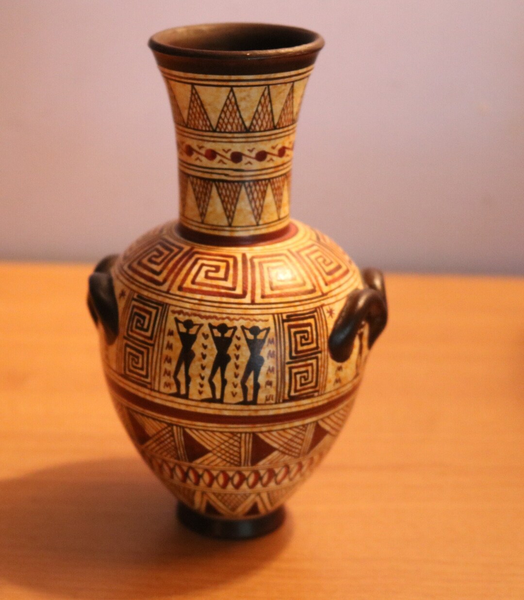 Handmade and Hand Painted Vase From Greece - Etsy