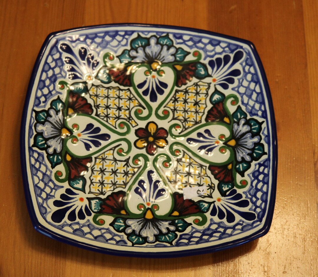 Hand Painted and Hand Signed Talavera Square Plate - Etsy