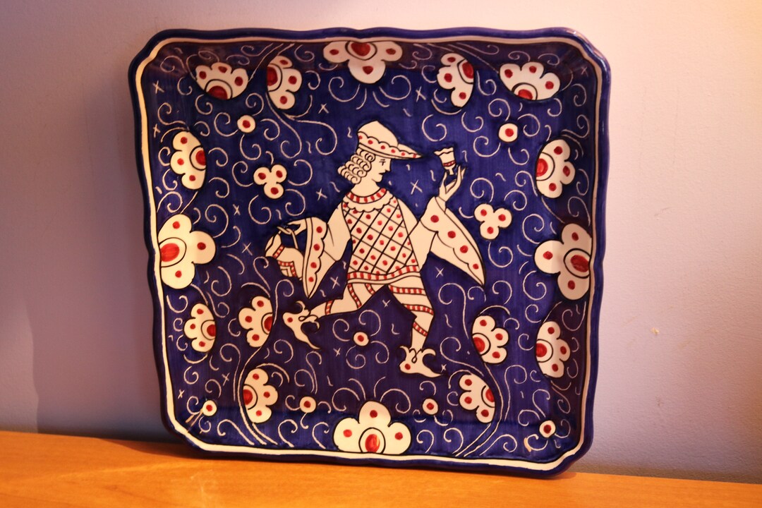 Grazia-deruta 10" Square Plate Hand Made for Tiffany and Co - Etsy