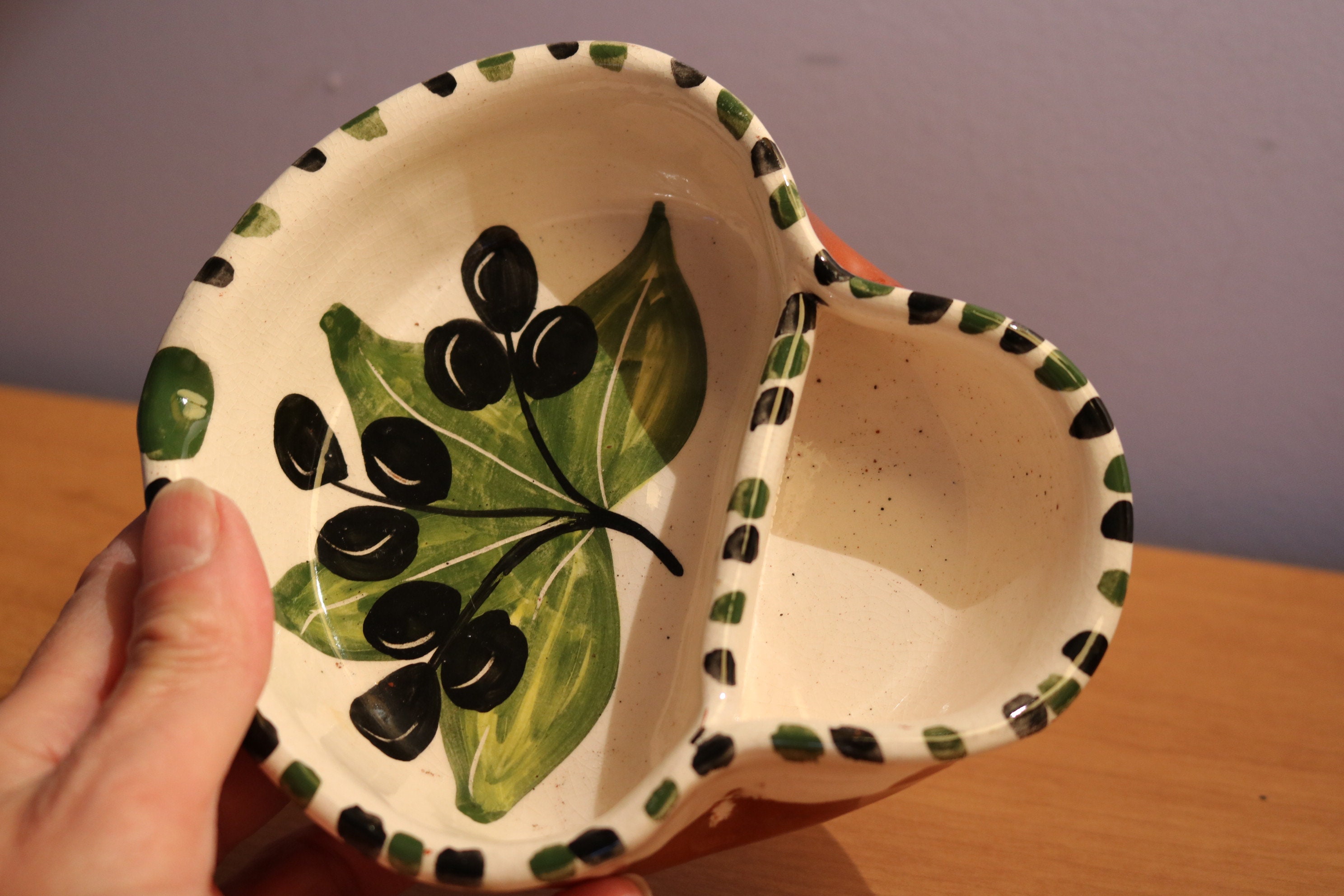 Home & Living Bowls Vintage Olive Dish Pit Dish from Portugal Kitchen ...