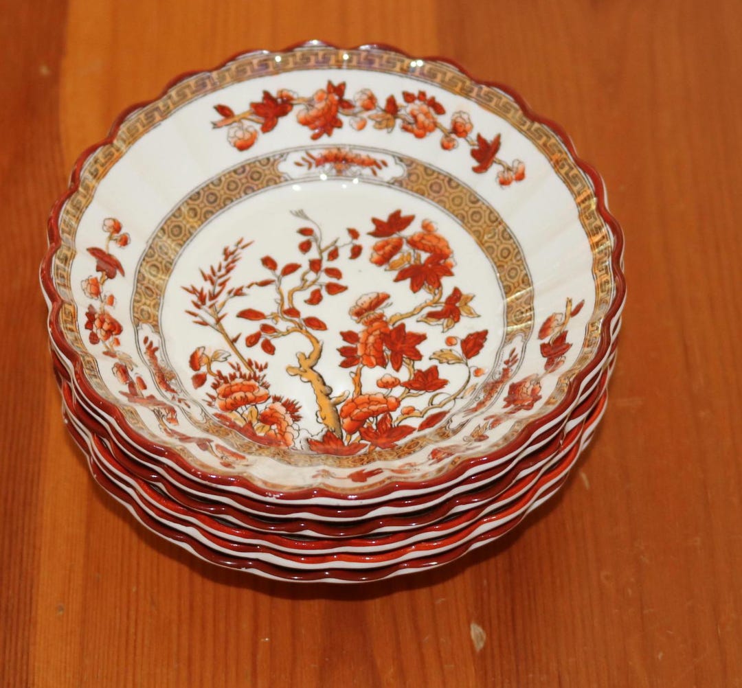 Set (6) Copeland Spode INDIAN TREE Individual Fruit or Vegetable Bowls ...
