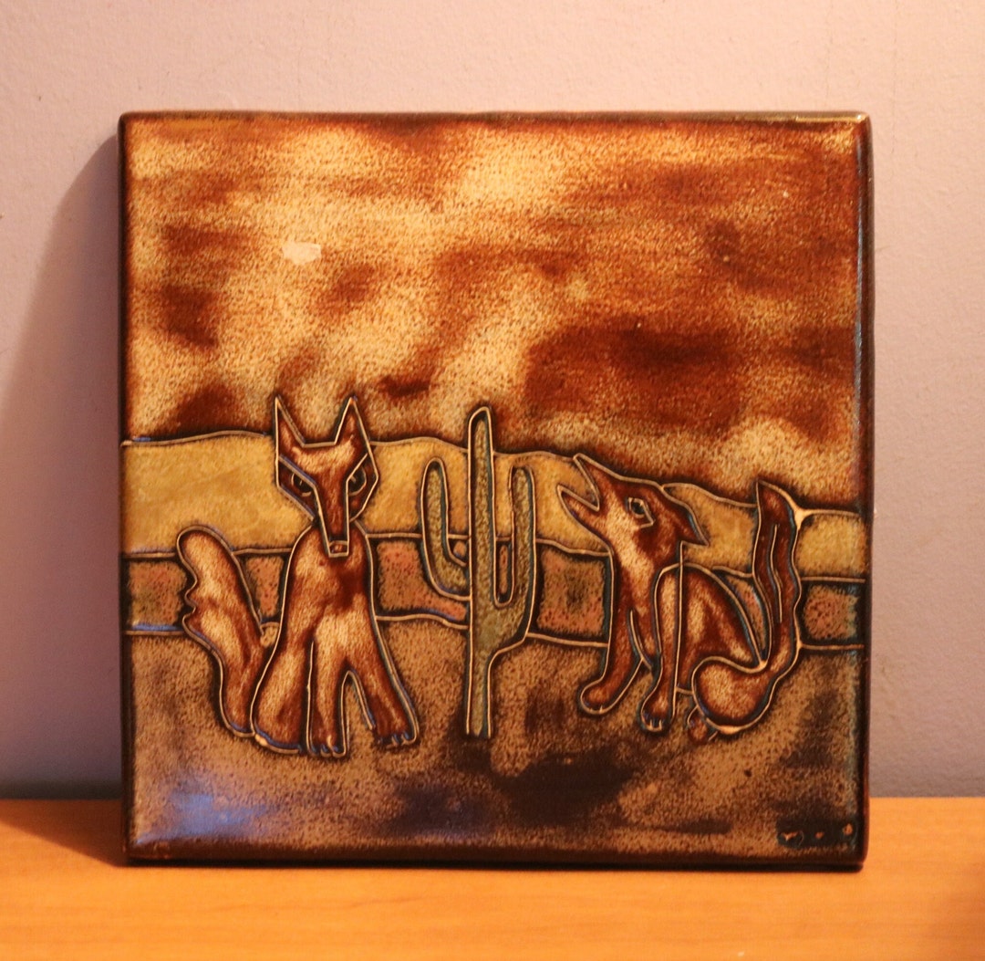 Vintage LARGE Ceramic Tile Trivet or Wall Plaque by Mara Mexico - Etsy