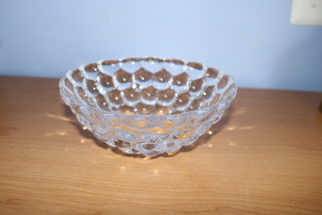 Orrefors Raspberry Swedish Decorative Crystal Bowl Art Glass - Etsy