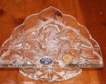 Vintage Lead Crystal Napkin Holder - Etsy