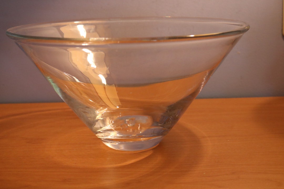 Rare Simon Pearce Hand-blown Large Glass Bowl 11.5" - Etsy