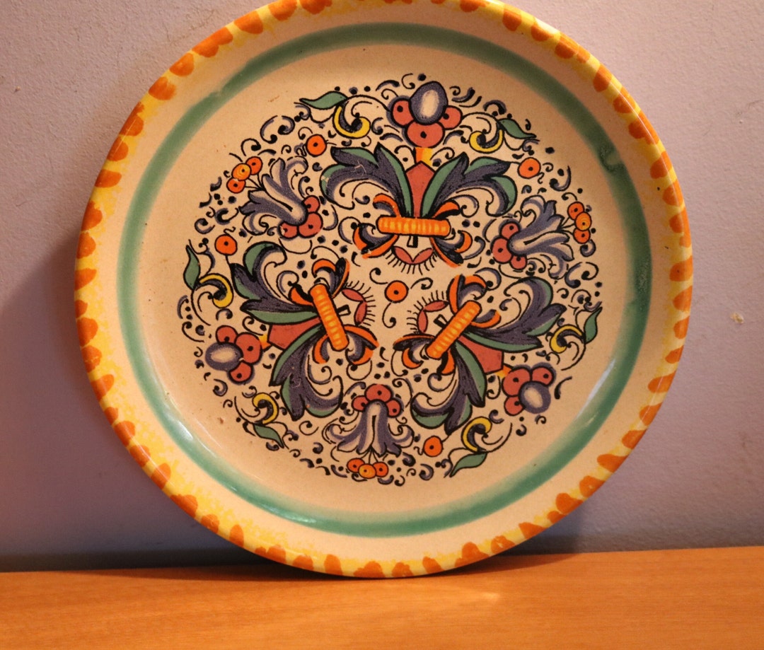 Italian Handcrafted Hand Painted Plate Moma Ceramiche Artigianali - Etsy