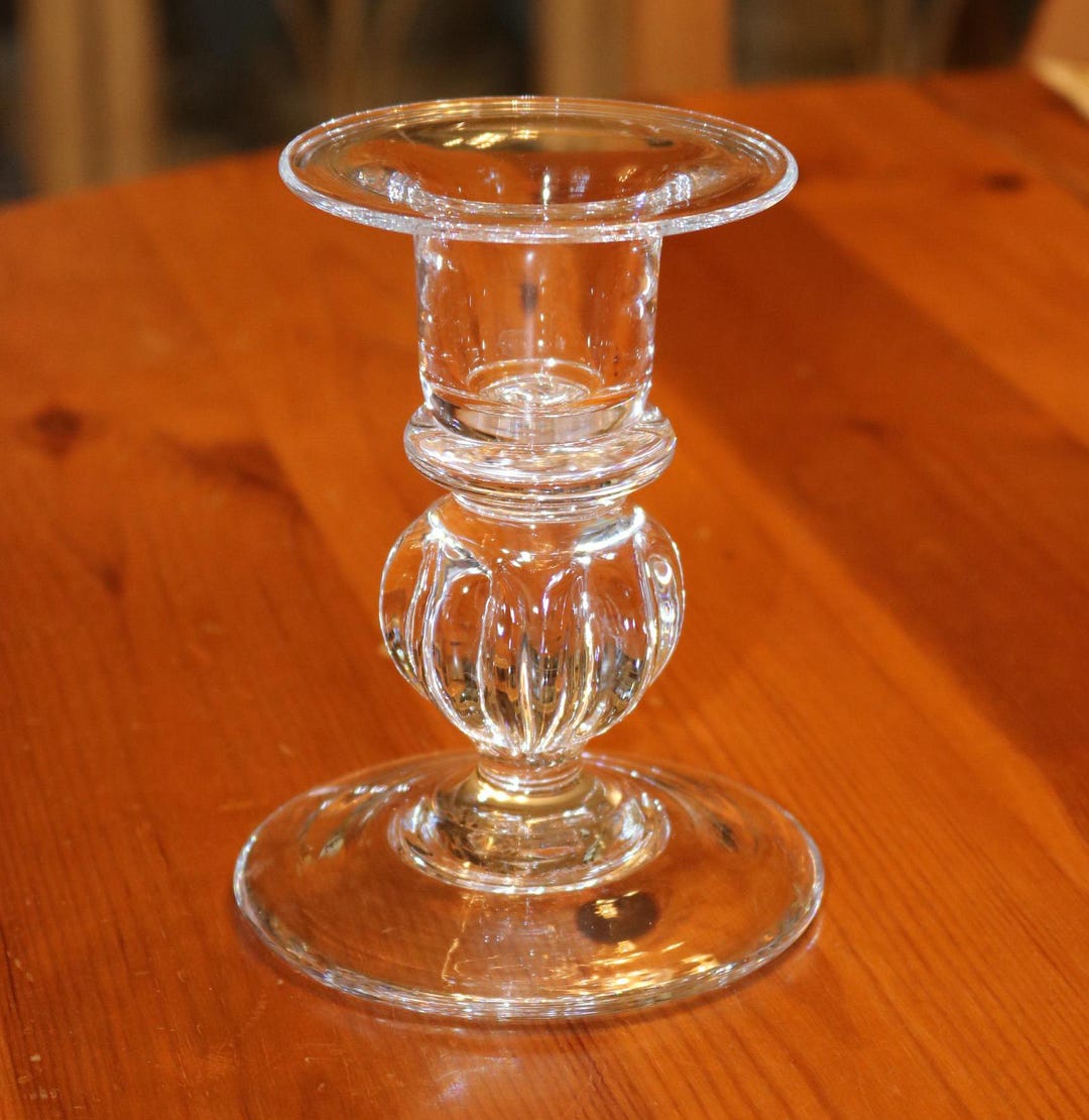 Simon Pearce, Shelburne Design, Glass Candlestick, 5 Inch Candleholder ...