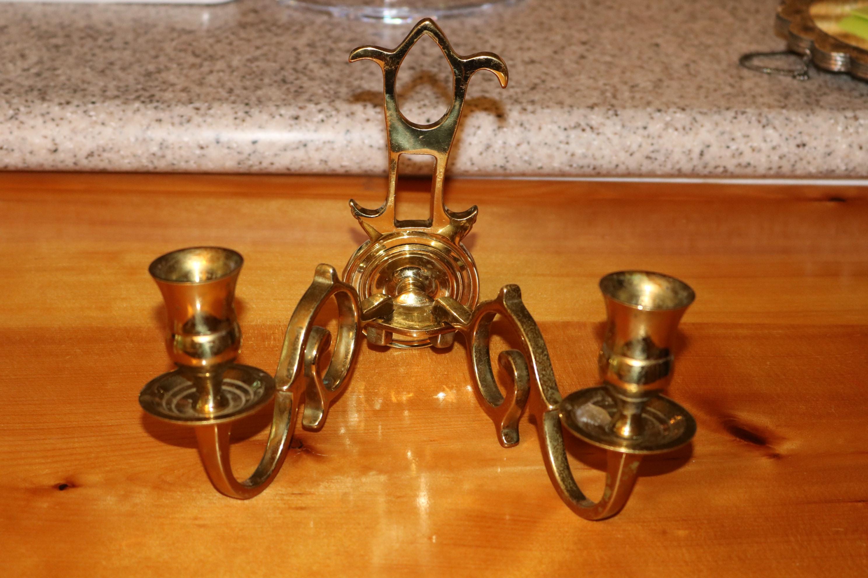 Colonial Williamsburg Virginia Metal Crafters Solid Brass Candle Wall ...