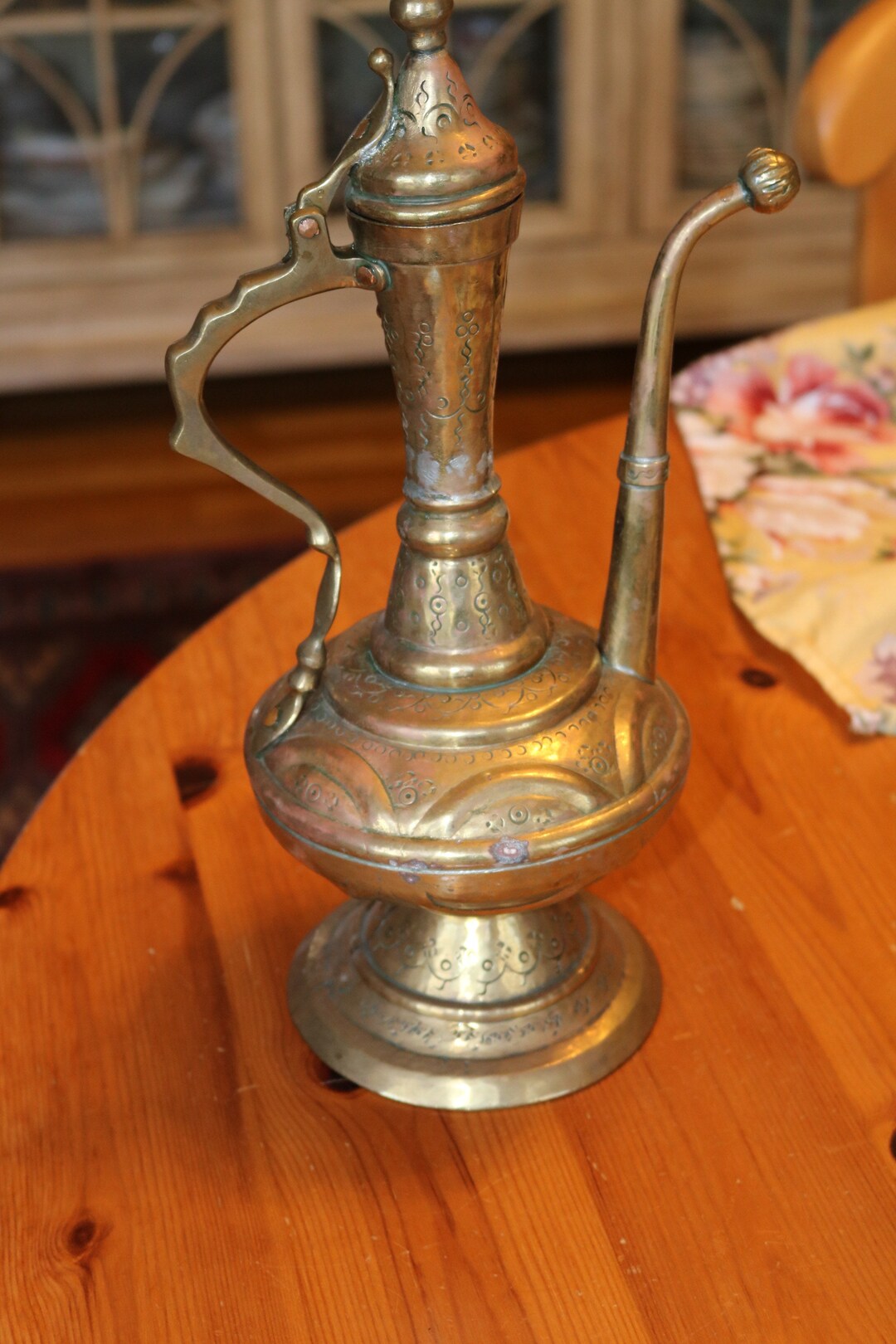 Vintage Middle Eastern Ewer Jug Copper Hand Hammered - Etsy