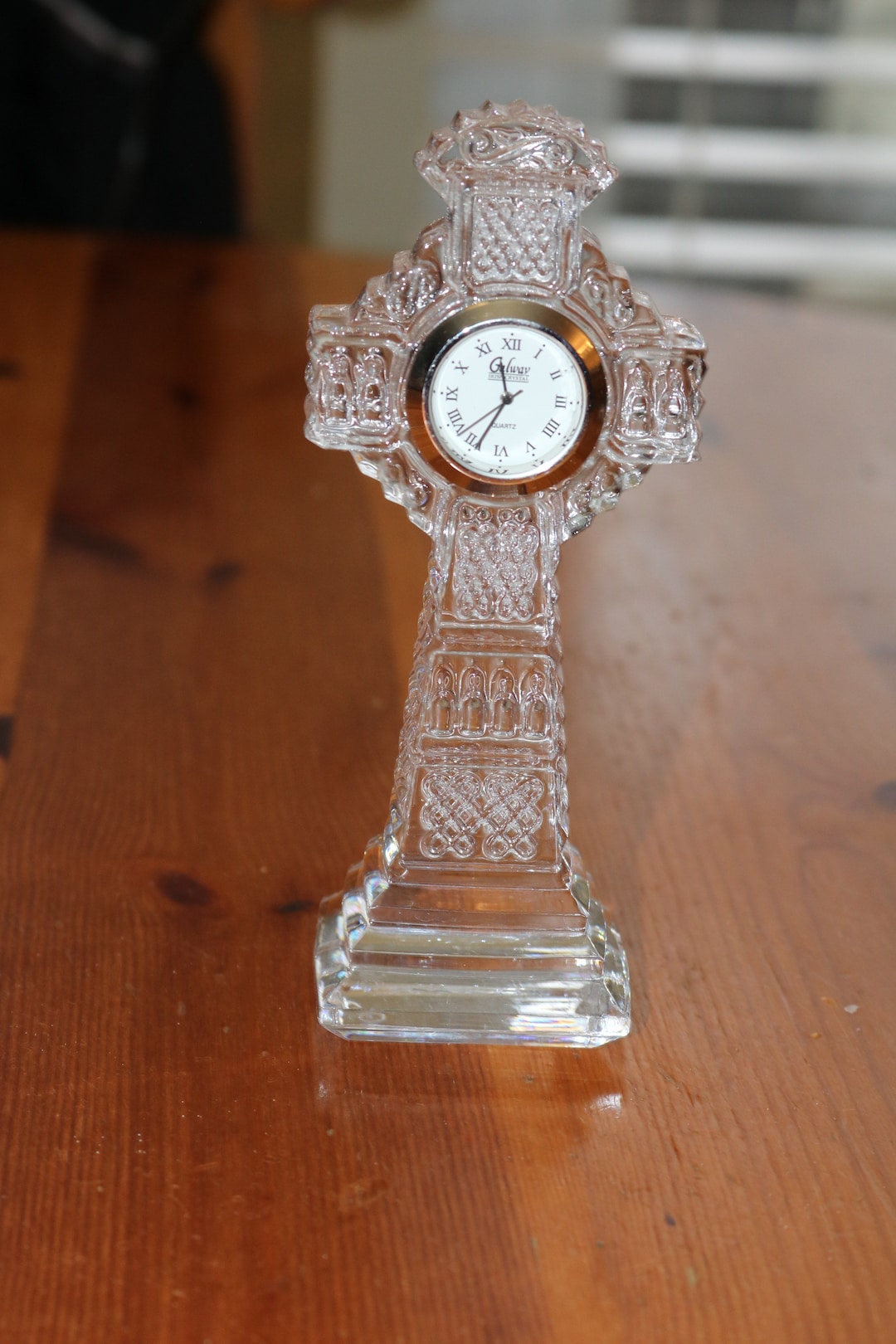 Galway Irish Crystal Religious Cross Clock - Etsy