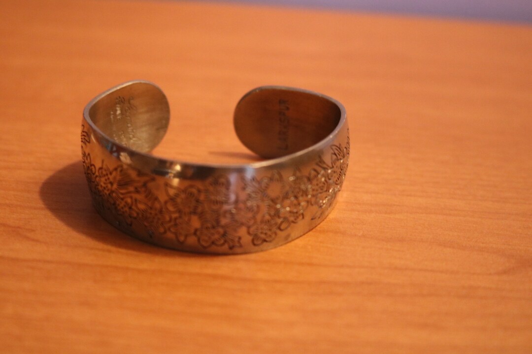 Vintage Pewter Cuff ~ Leonard ~ Larkspur ~ Handmade ~ Silversmith ...