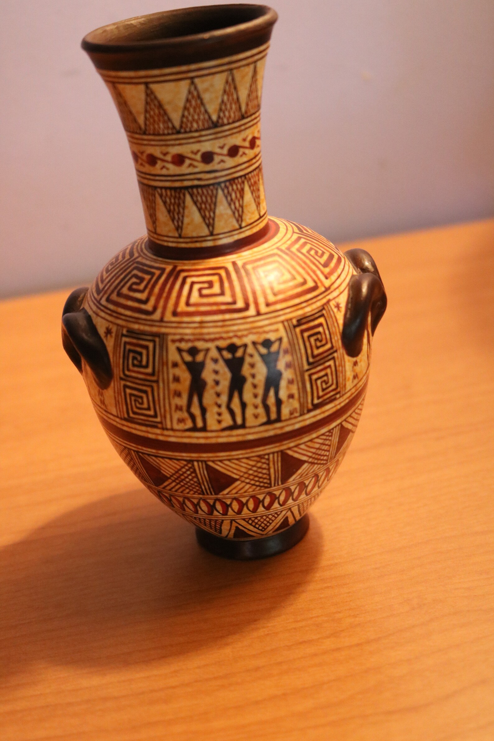 Handmade and Hand Painted Vase From Greece - Etsy