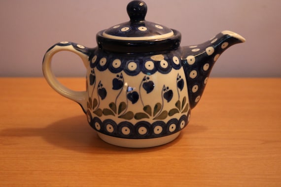 Polish Pottery Tea Set Brown