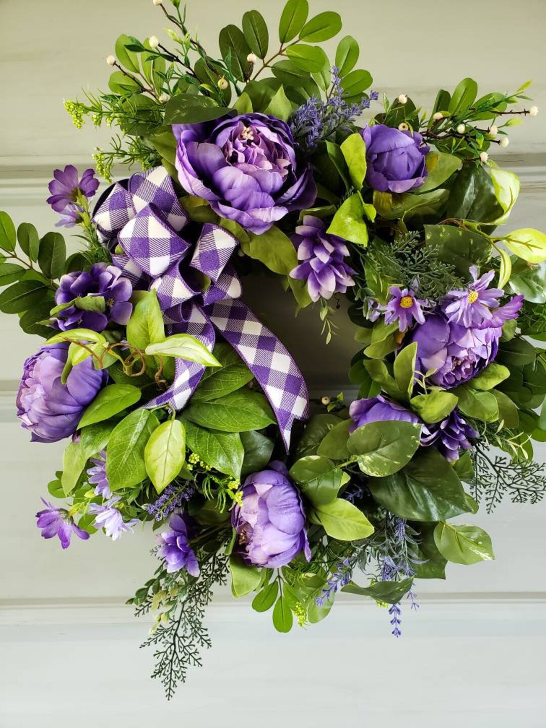 Spring Grapevine Wreath, Mother's Day Grapevine Wreath, Purple ...