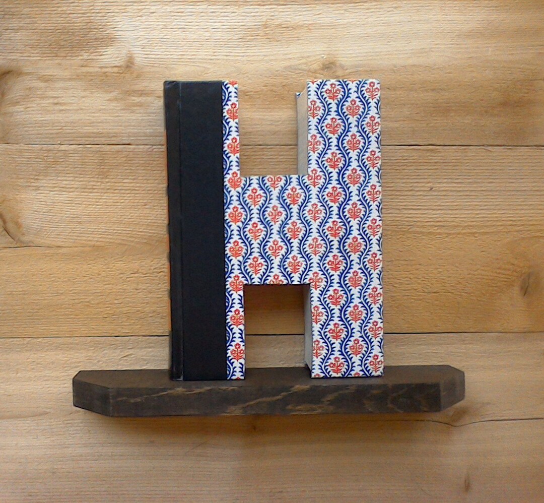 BOOK LETTER (H), #245 ... Ready Made Letter, Cut Book Letters, Book Art ...