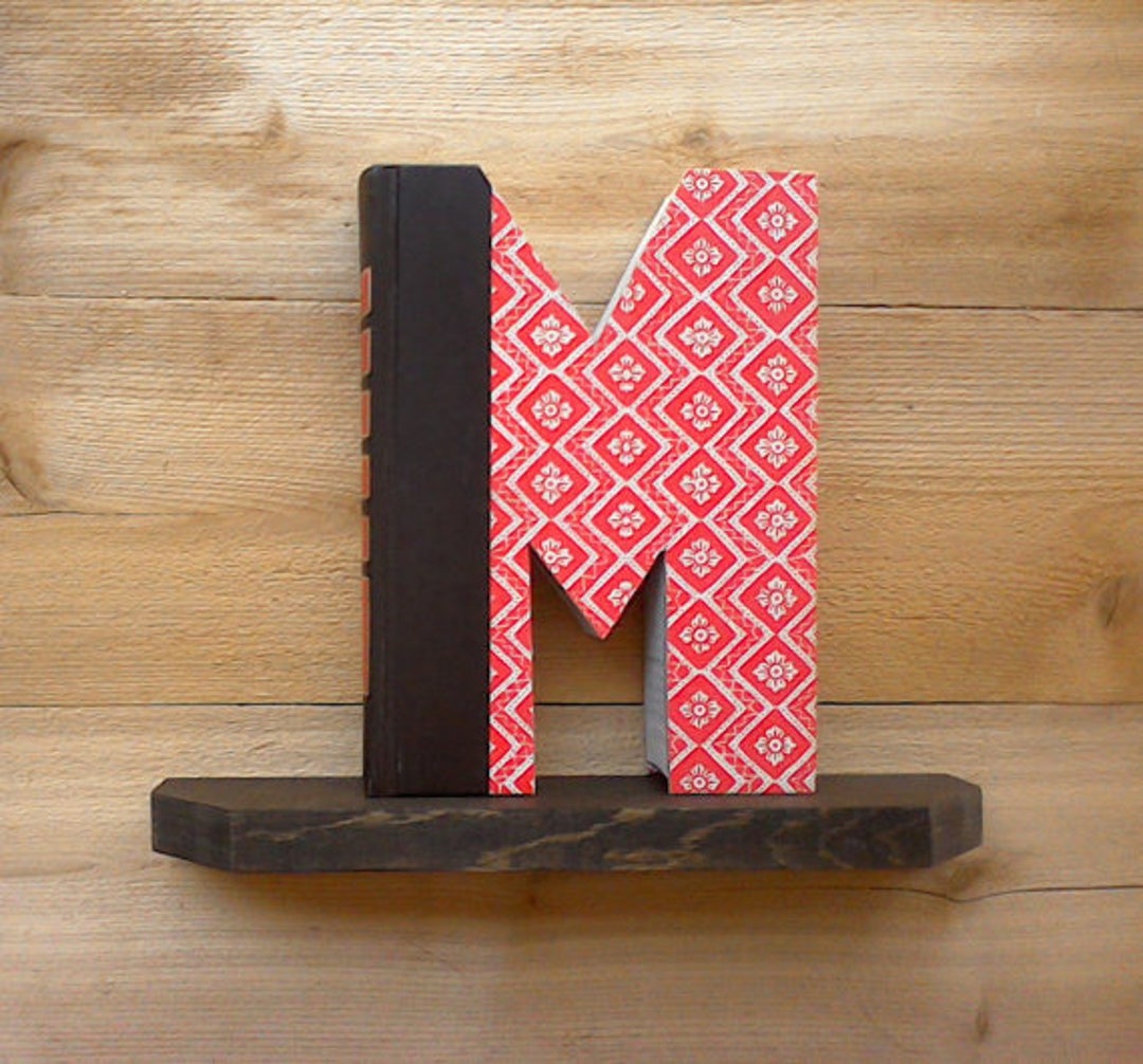 BOOK LETTER (M),#465 ...ready Made Letter, Cut Book Letters, Book Art ...