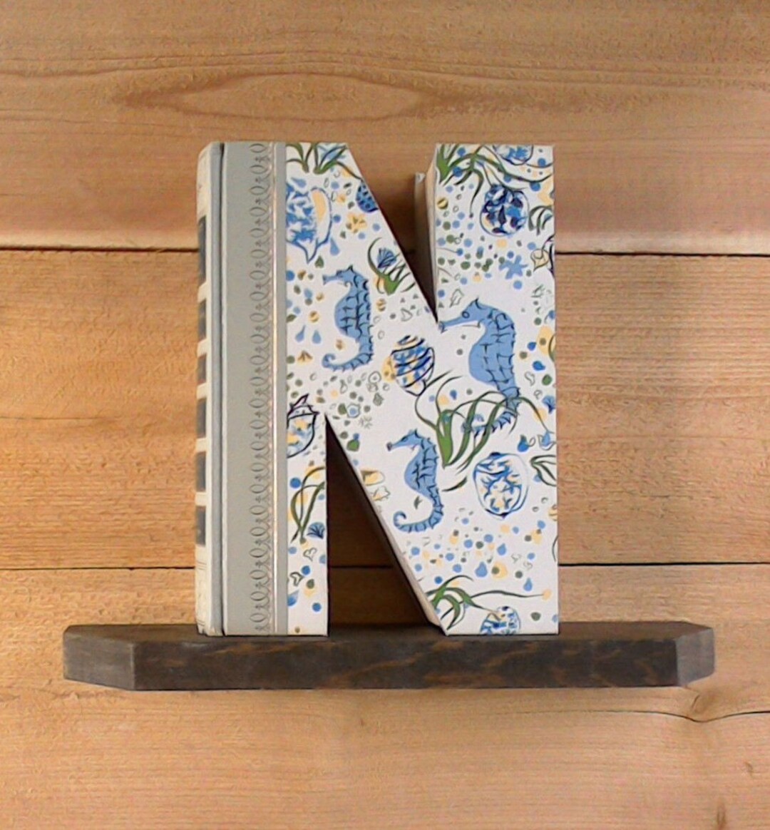 BOOK LETTER (N), #370 .... Ready Made Letter, Cut Book Letters, Letter ...