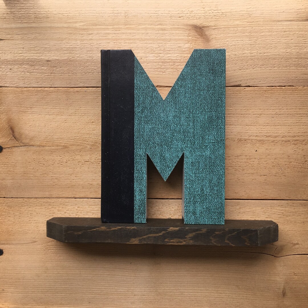 BOOK LETTER (M), #460 ...ready Made Letter, Cut Book Letters, Book Art ...