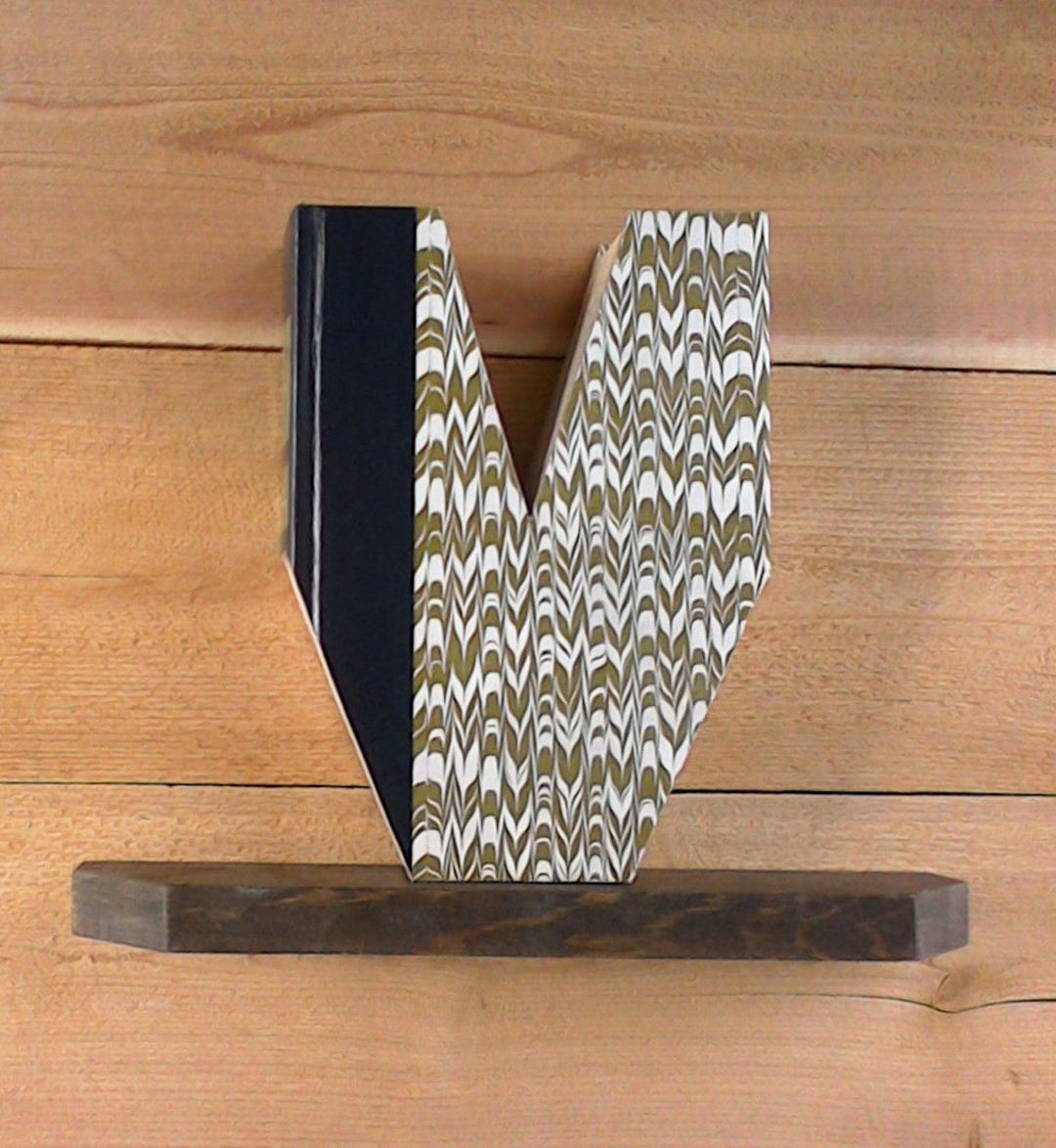 BOOK LETTER (V), #379 .... Ready Made Letter Cut Book Letters, Book Art ...