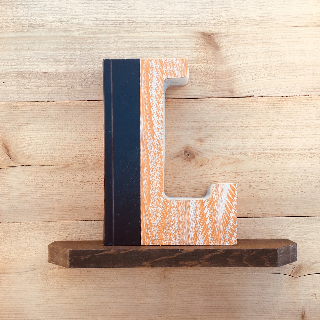 BOOK LETTER (L), #467 ... Ready Made Letter, Cut Book Letters, Book Art ...