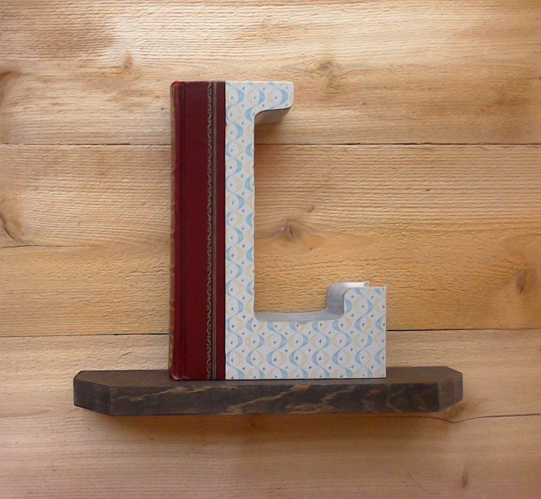 BOOK LETTER (L), #256 ... Ready Made Letter, Cut Book Letters, Book Art ...