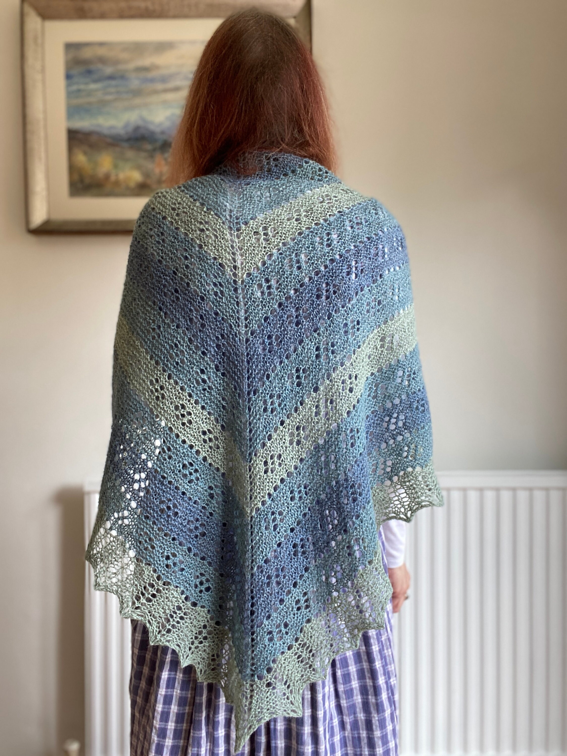 Hand Knitted Lace Shawl Shetland Shawl Icelandic Shawl Traditional Hand ...