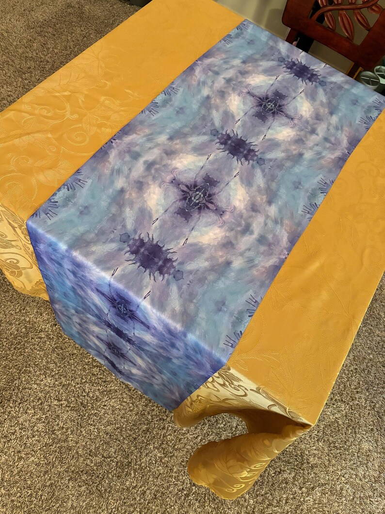 Amethyst Third Eye Chakra Table Runner, Purple Altar Table Cloth ...