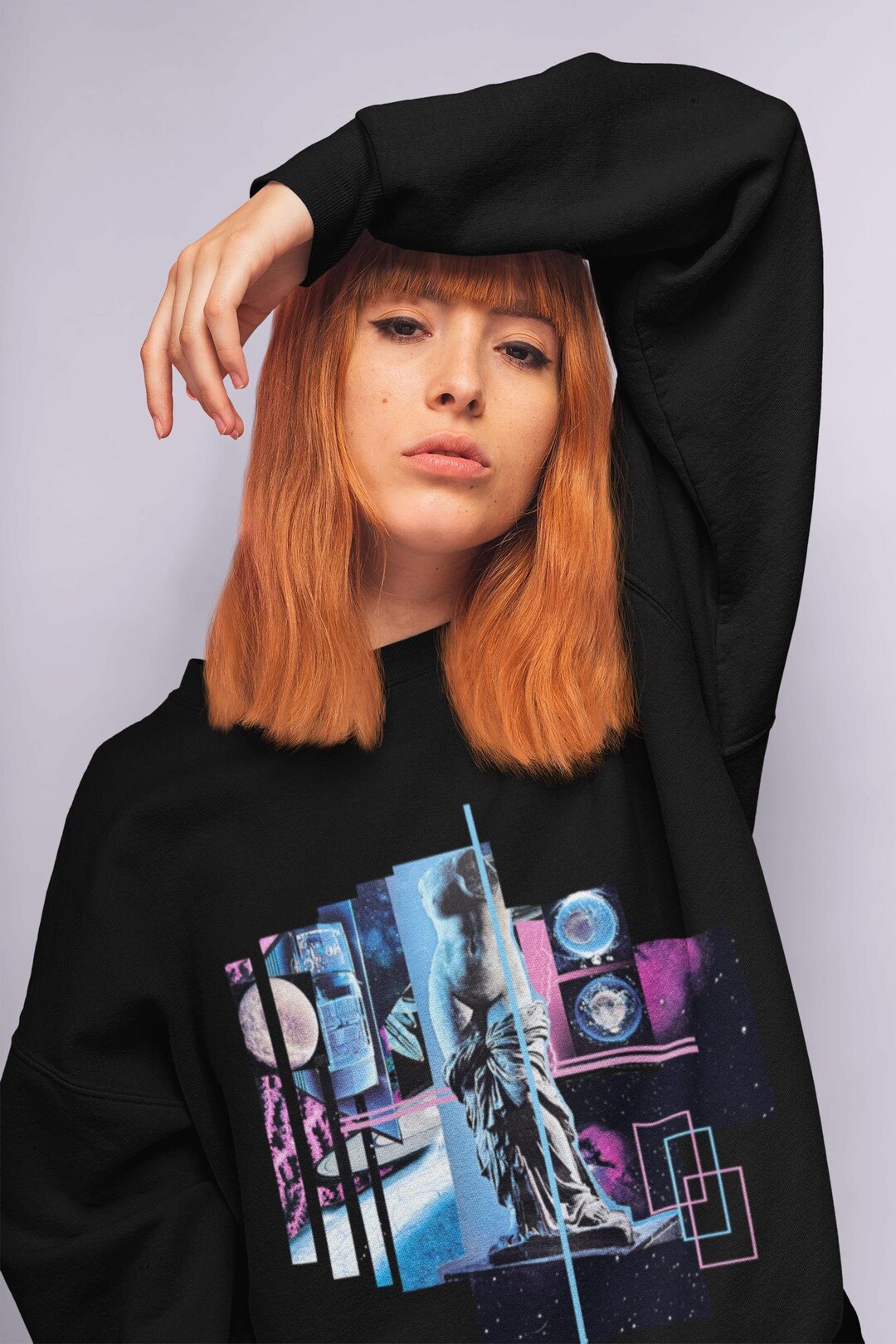 Vaporwave Sweatshirt - Cyberpunk Girl Fashion - Witchy Style - Lofi ...
