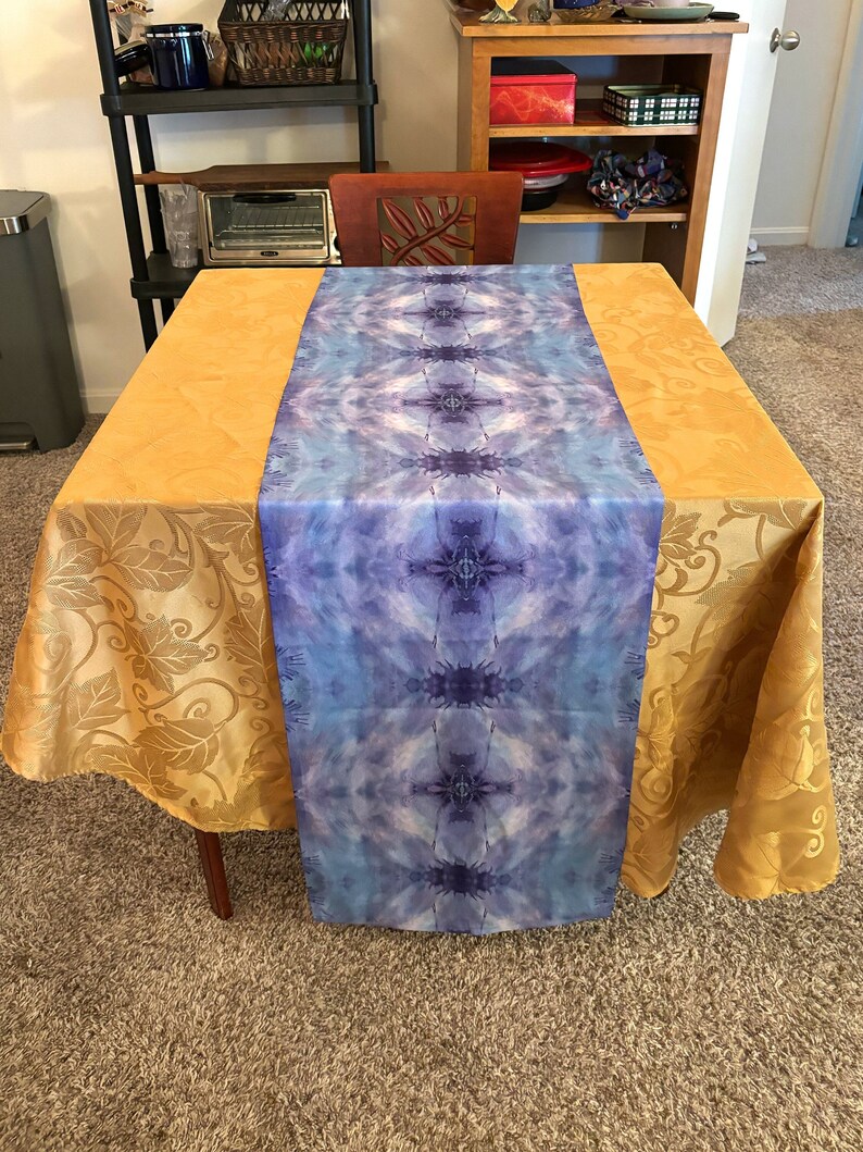 Amethyst Third Eye Chakra Table Runner, Purple Altar Table Cloth ...