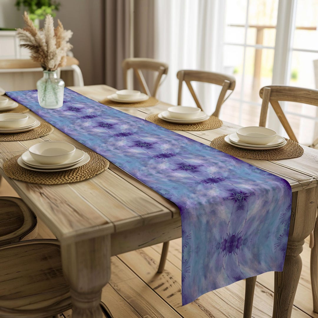 Third Eye Chakra Table Runner Purple Altar Table Cloth Spiritual Home ...
