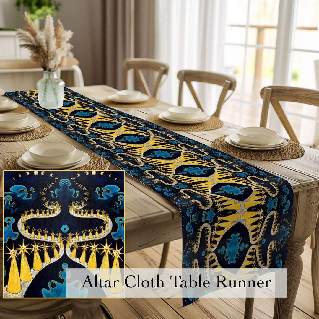 Celestial Star Altar Cloth - Enchanting Gold Table Decor, Boho Chic ...