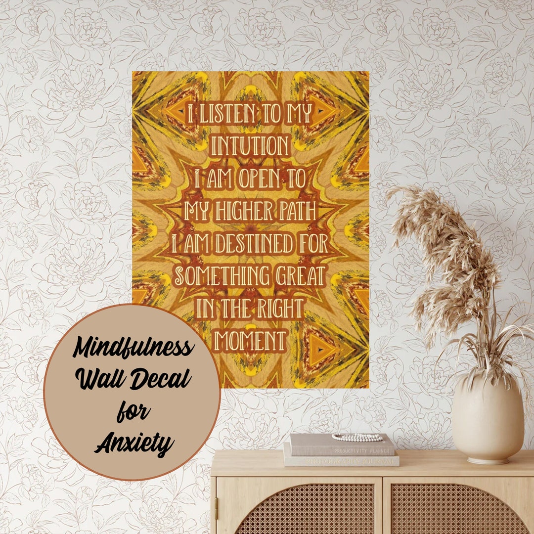 Positive Affirmation Decor Apartment Friendly Funky Wall Art Meditation ...