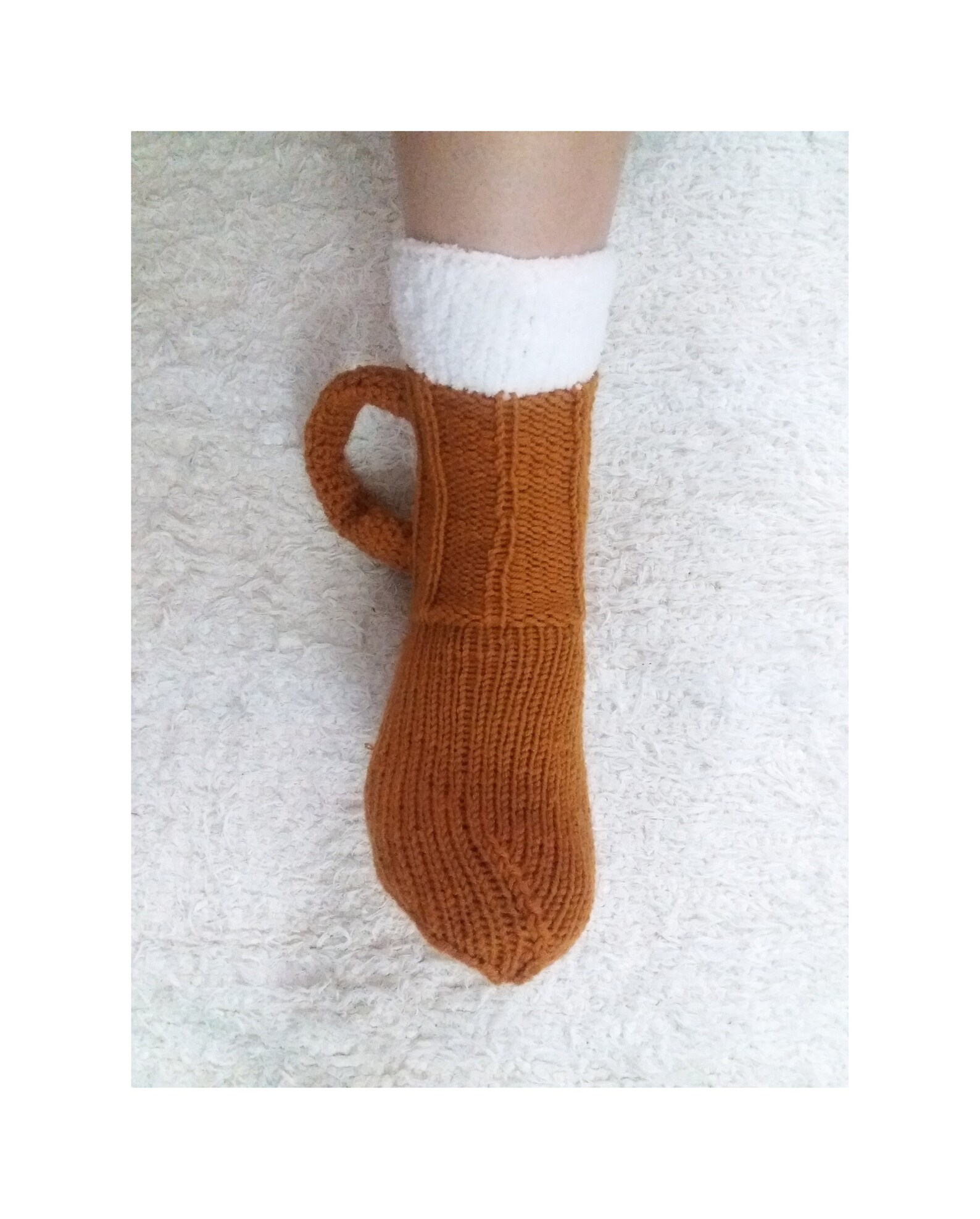Beer Mug Socks St Patrick's Day Father's Day Gift Knitted Beer Socks ...