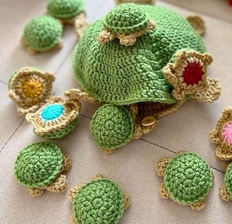 Turtle Crochet Memory Game Physical Item - Etsy