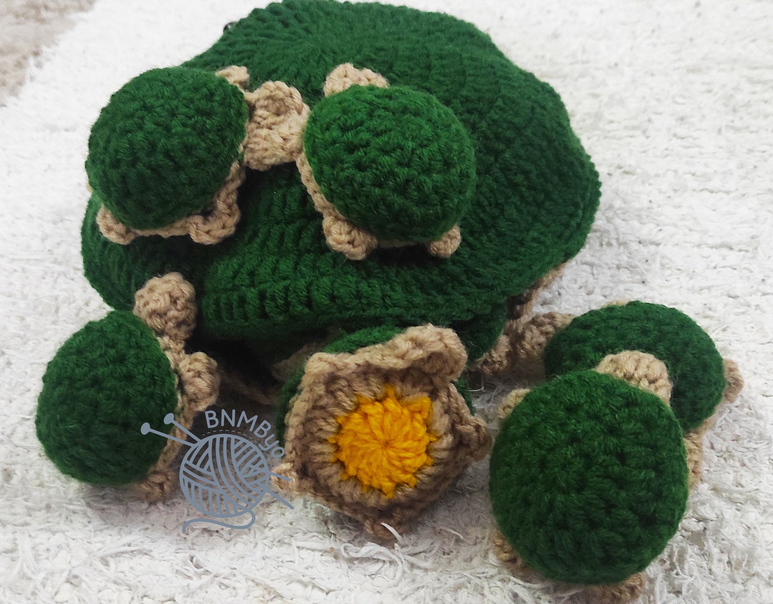 Turtle Crochet Memory Game Physical Item Mom and Baby Turtles - Etsy