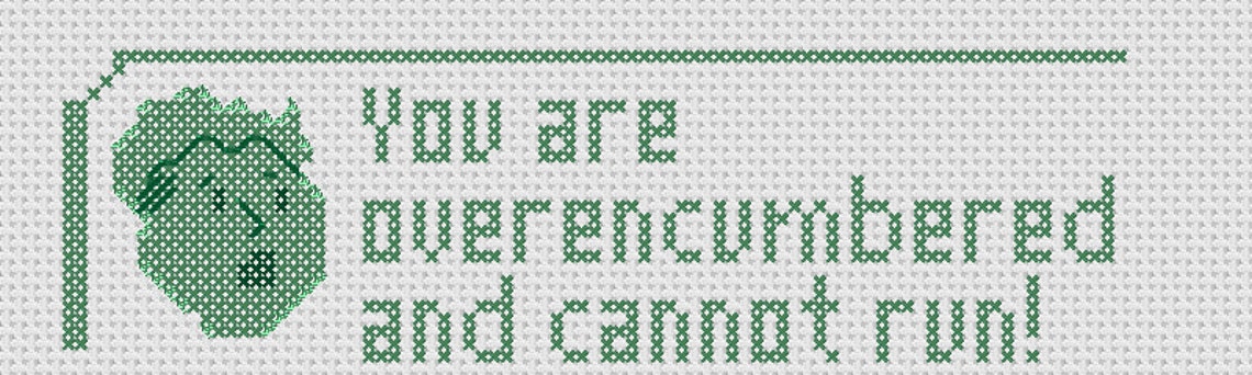 Fallout Overencumbered Cross Stitch Pattern - Etsy
