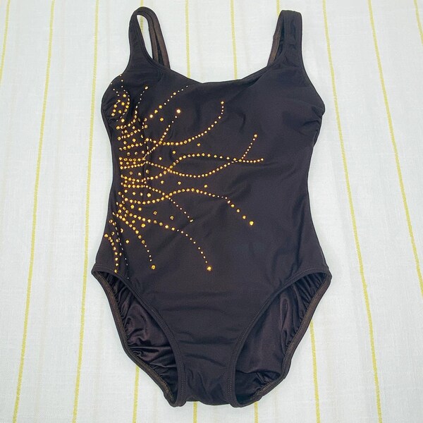 One Piece Rhinestone Swimsuit - Etsy