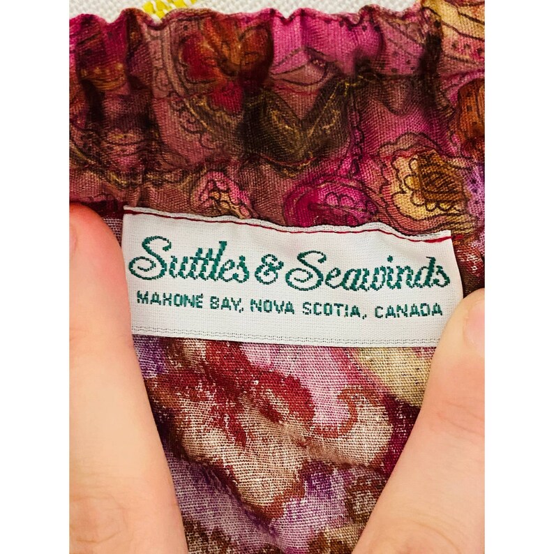 Vintage Suttles & Seawinds Paisley A-line Pleated Ribbon Skirt Women ...