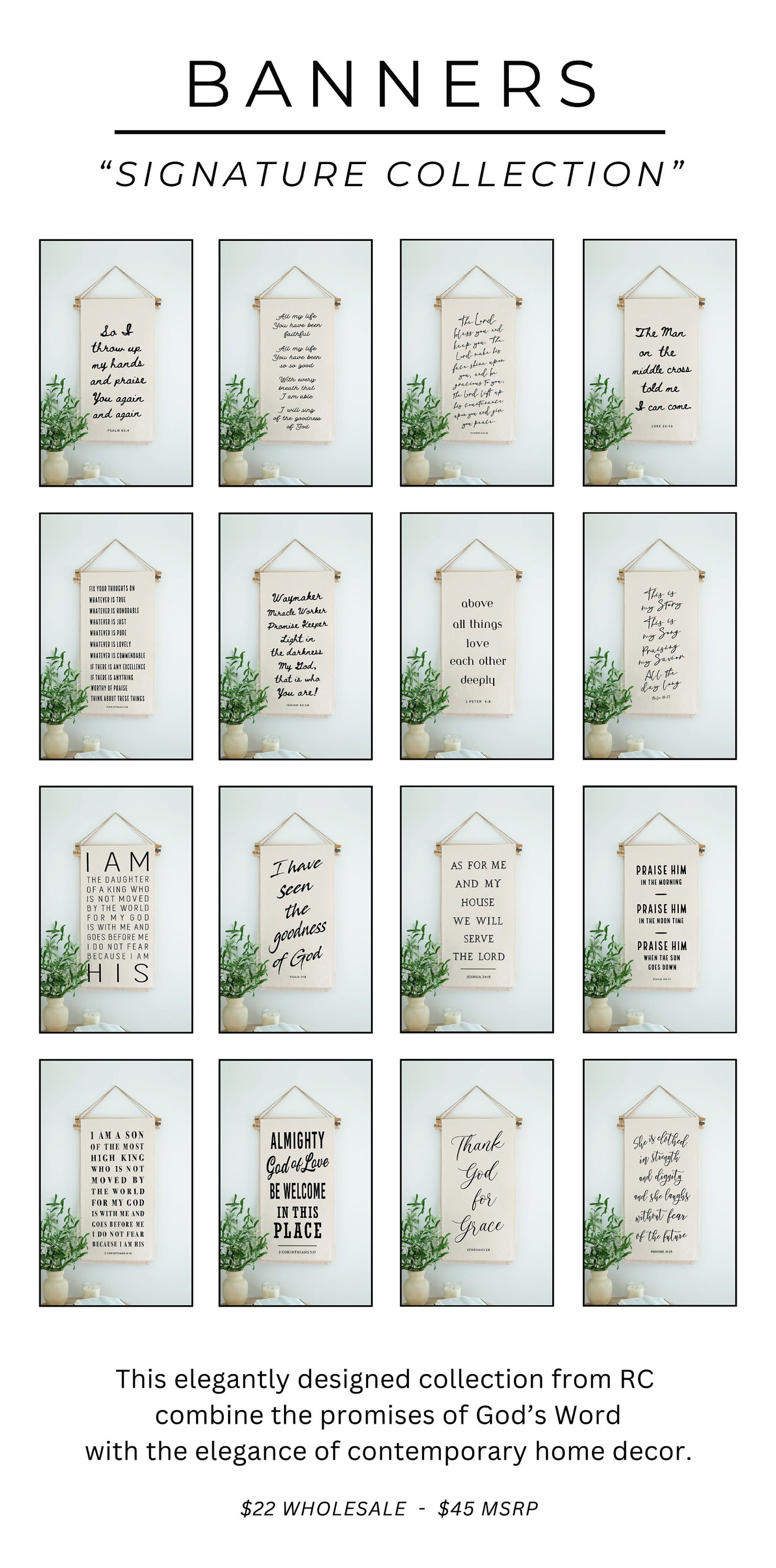 Hanging Scroll Banner | She is Clothed - Etsy