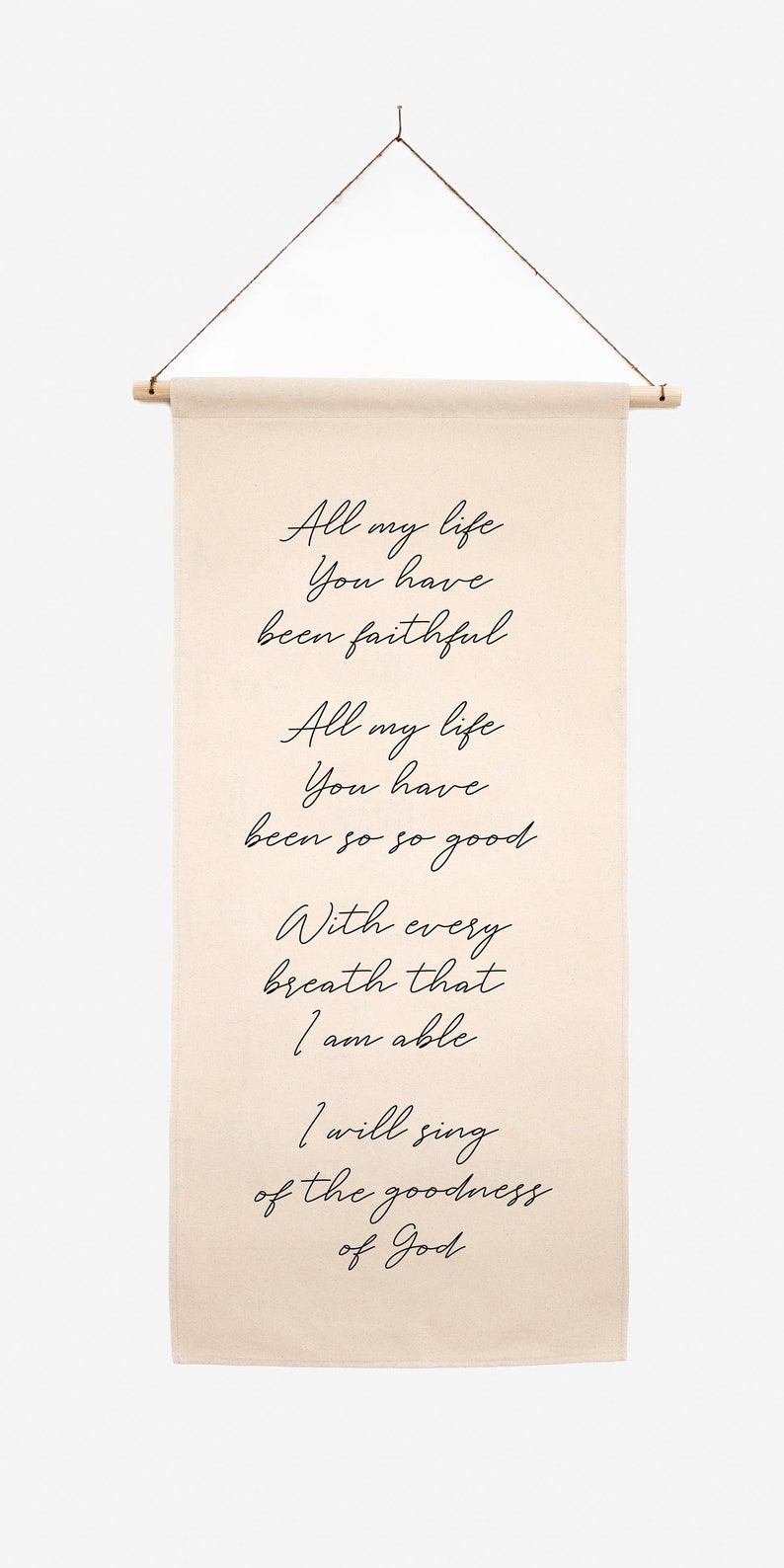 Hanging Scroll Banner Sign Inspired by Scripture and Worship - Etsy