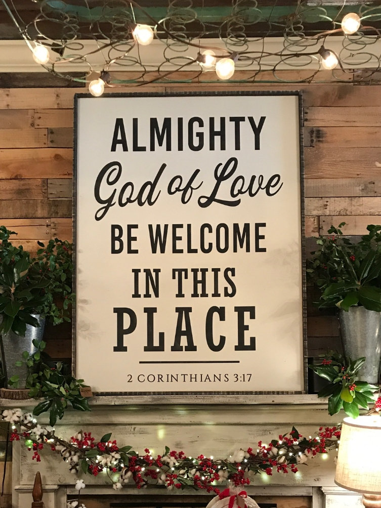 Almighty God of Love Be Welcome in This Place Sign Christian - Etsy