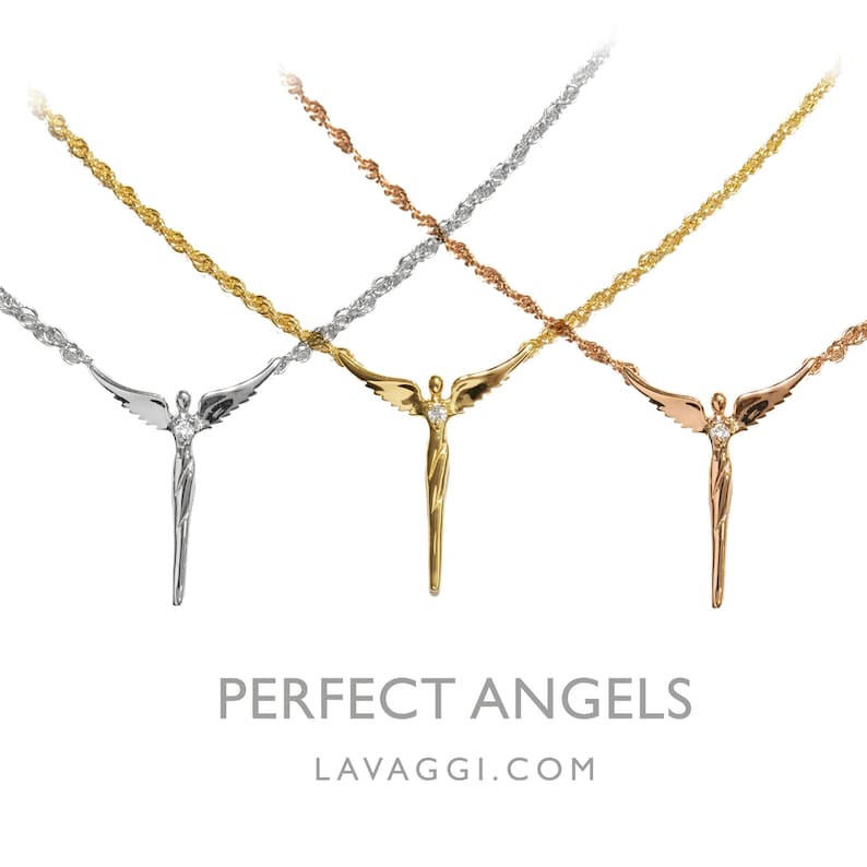 Gold Perfect Angel Necklace - Etsy