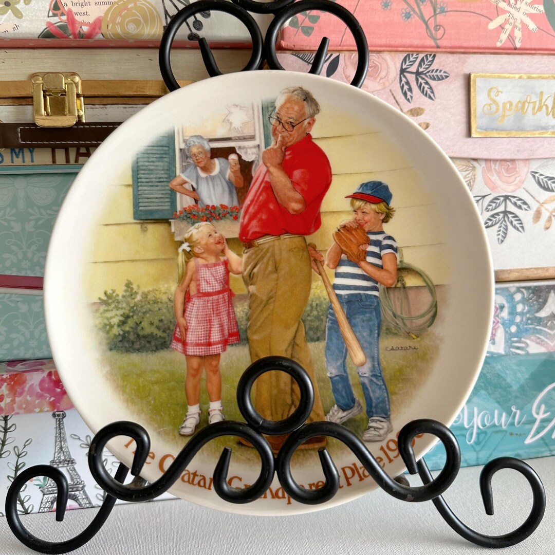 The Csatari Grandparent Plate 1986 "the Home Run" Knowles STAND NOT ...