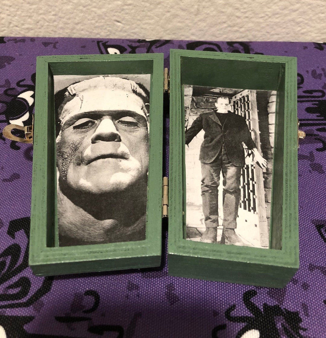 Universal Monster Frankenstein Wood Coffin Trinket Keepsake Box ...