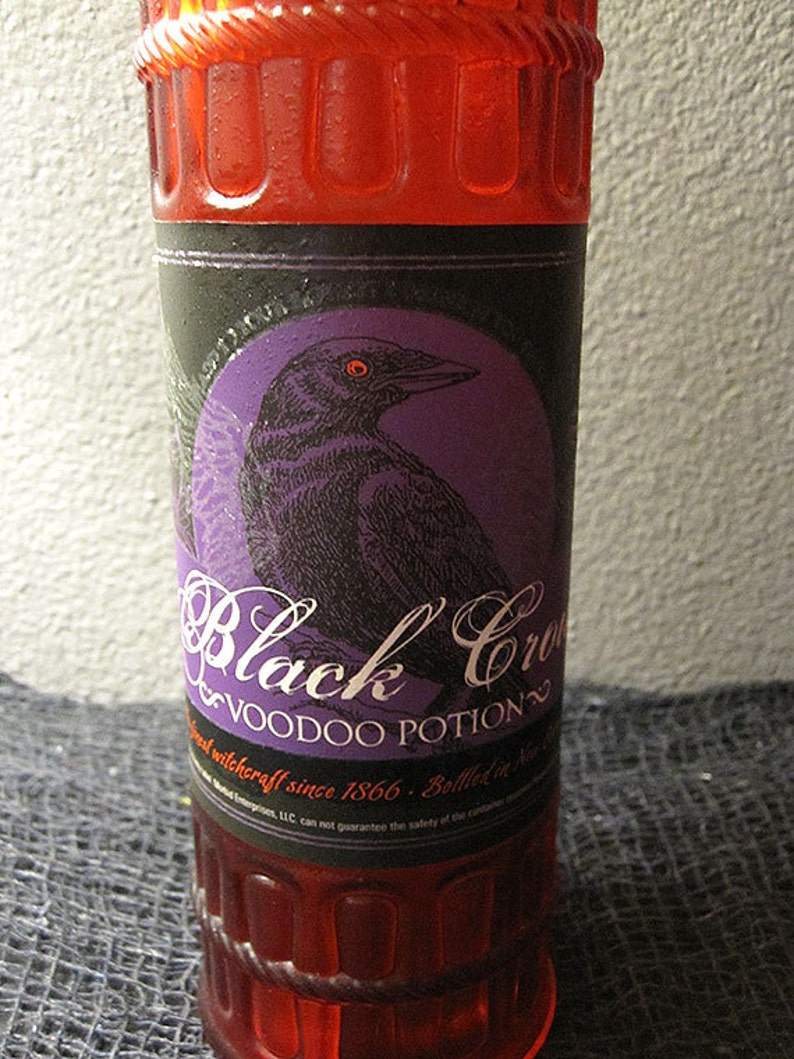 Black Crow Voodoo Potion Bottle Red Horror Gothic Spooky | Etsy