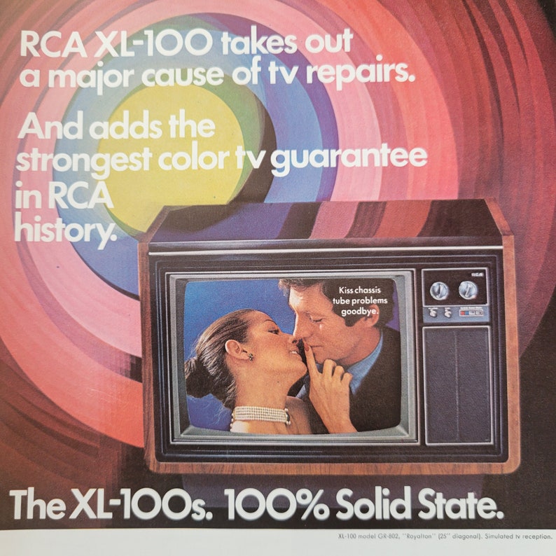 1972 RCA Television Magazine Ad. With an All State Ad on the Back. - Etsy